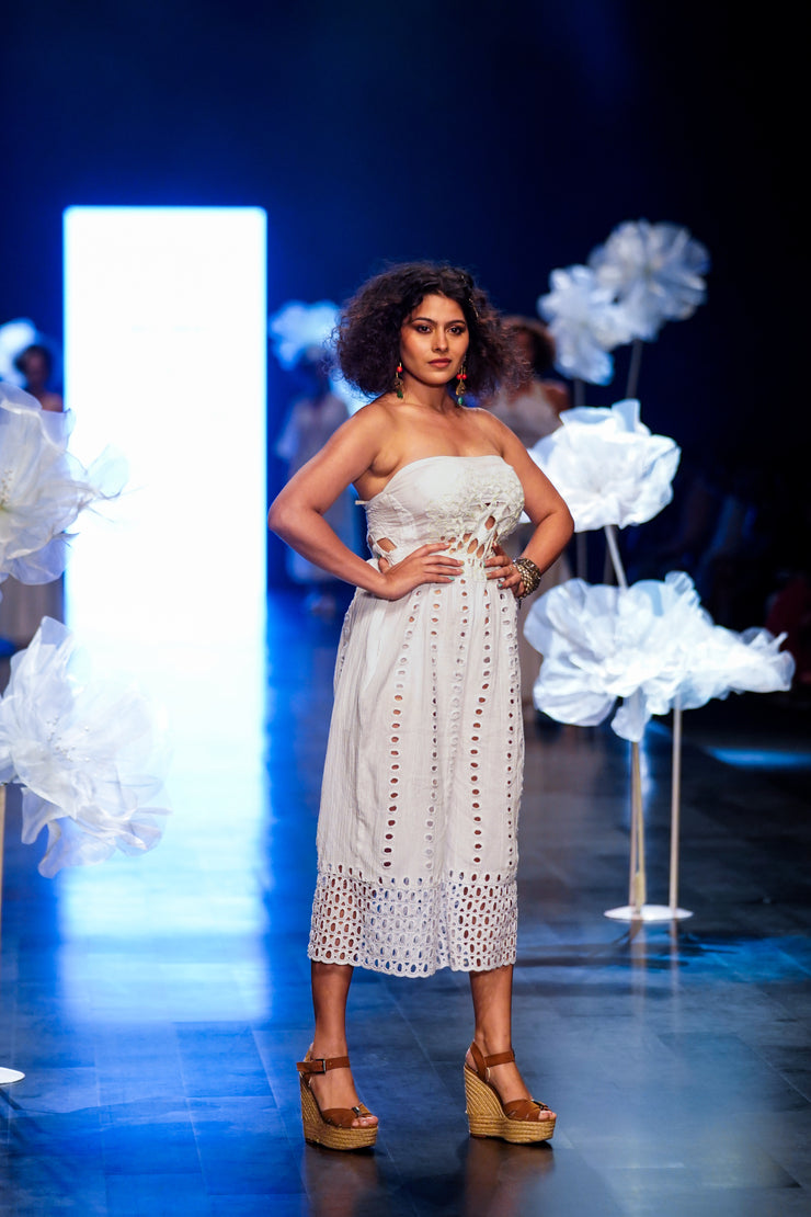 Wrinkle crepe cutwork jumpsuit – Rina Dhaka